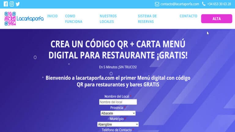 27 Servicios de CARTA Digital QR para Bares y Restaurantes